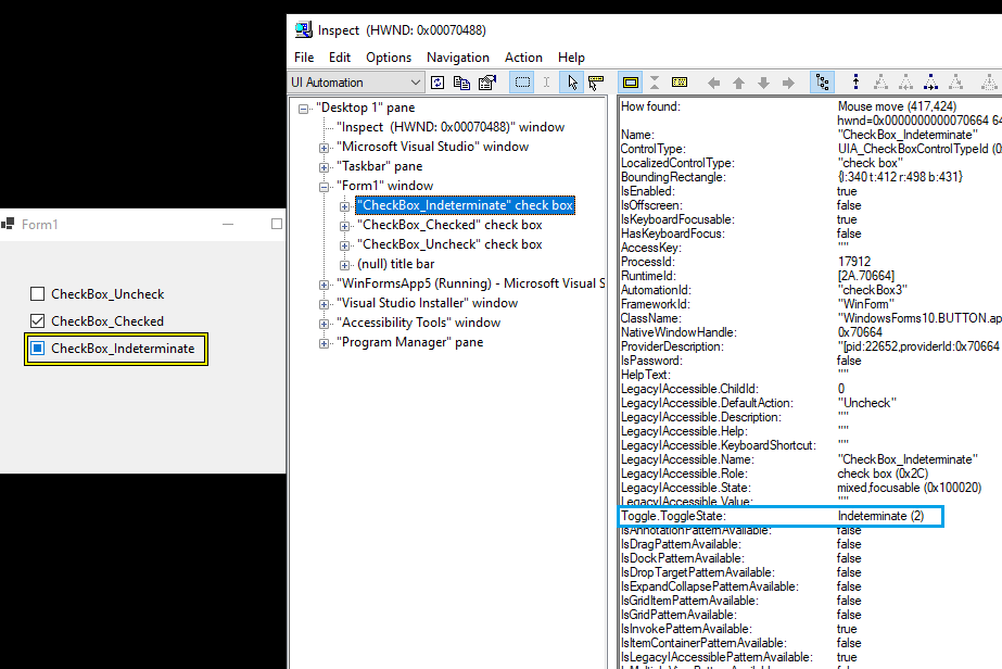 [Accessibility] Narrator cannot announce the indeterminate state of CheckBox correctly · Issue ...