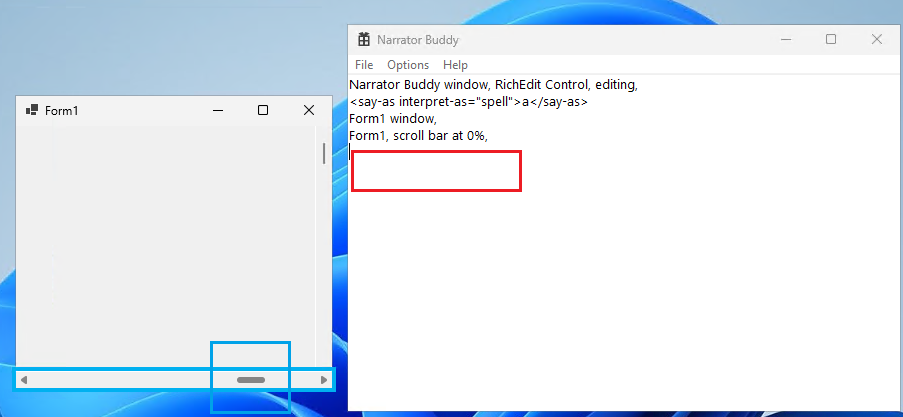 [Accessibility] Narrator cannot announce the progress of the VScrollbar/HScrollbar when updating ...