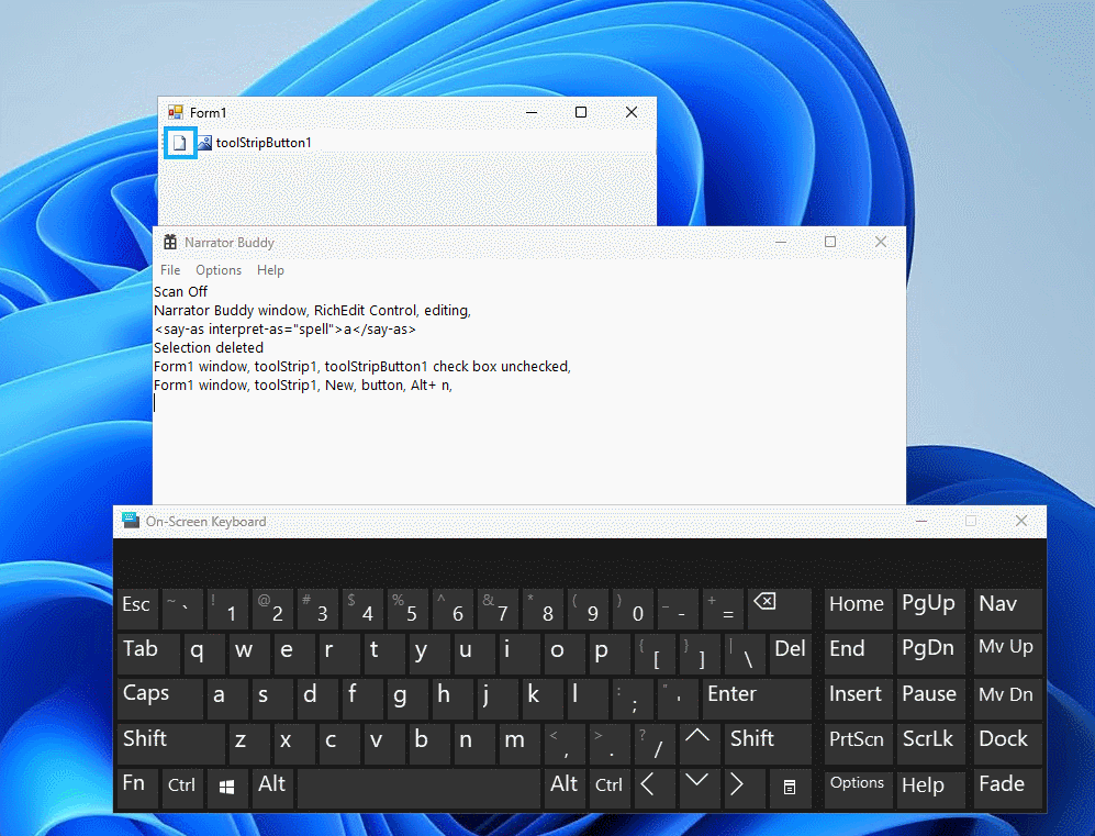 Click events getting lost when pressing Space keyboard continuously to ...