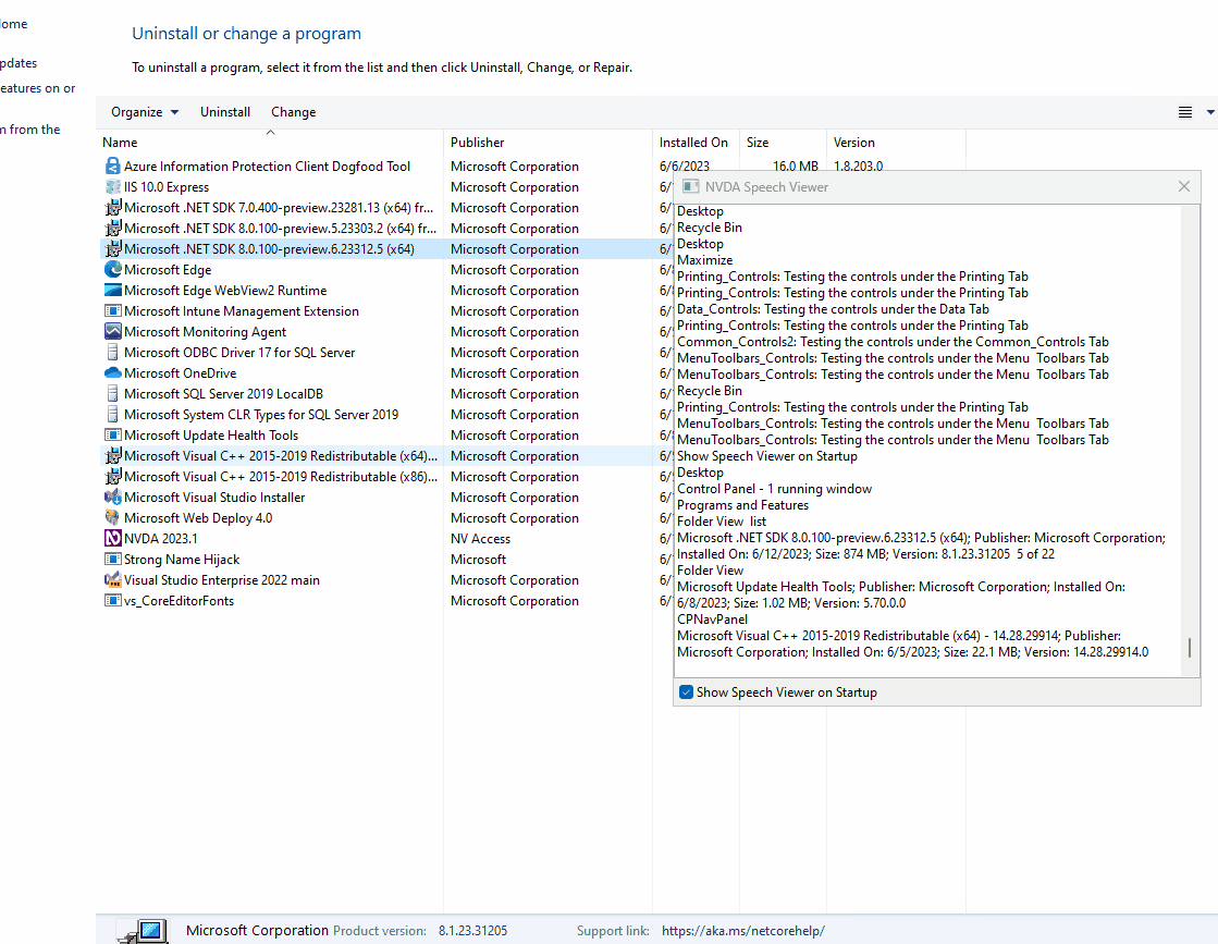 A11y Core Winforms Printingtesting Printingtesting Screenreader After Pressing Enter On