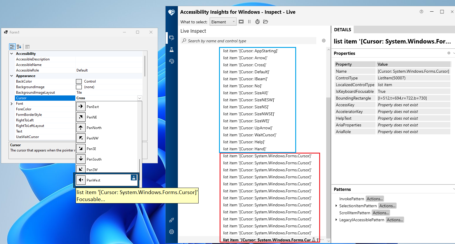 [Accessibility] Narrator cannot announce some cursor items with specific names · Issue #9464 ...