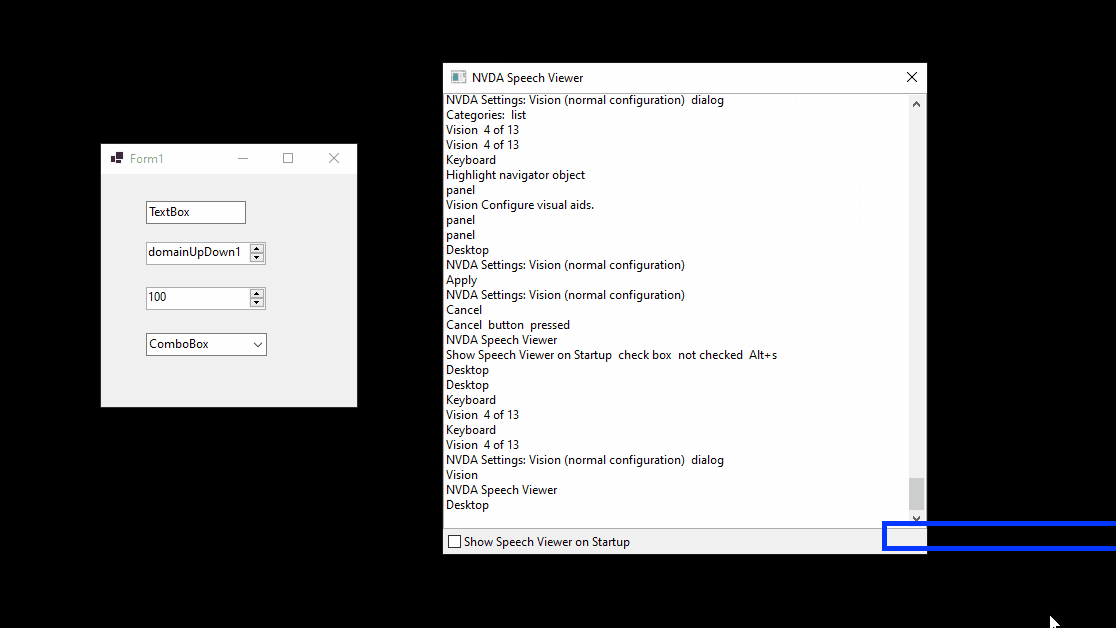 Accessibility: Narrator cannot focus entire texts and announce "Document selected" when pressing ...