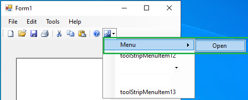 The chosen menu items in MenuStrip/ContextMenuStrip/ToolStrip have no background color · Issue ...