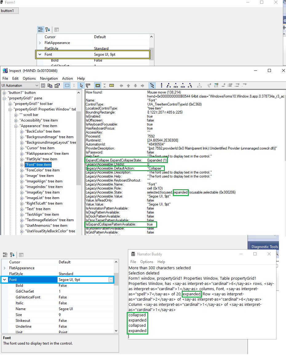 Accessibility: PropertyGrid sub-level item expanded/collapsed state is not correct · Issue #3099 ...