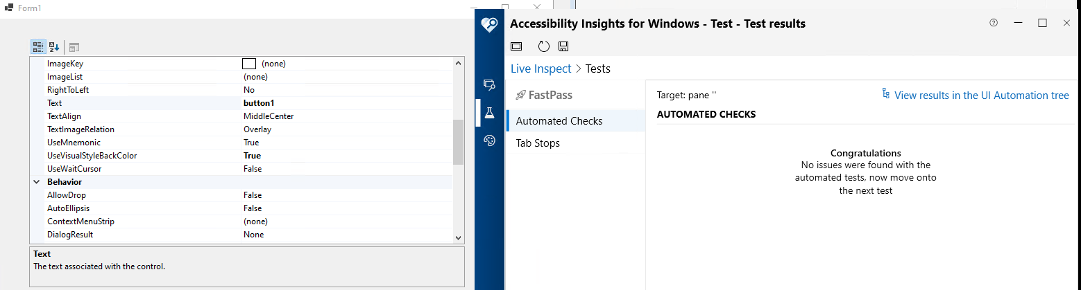 [Accessibility] An element of the given ControlType must support the ...