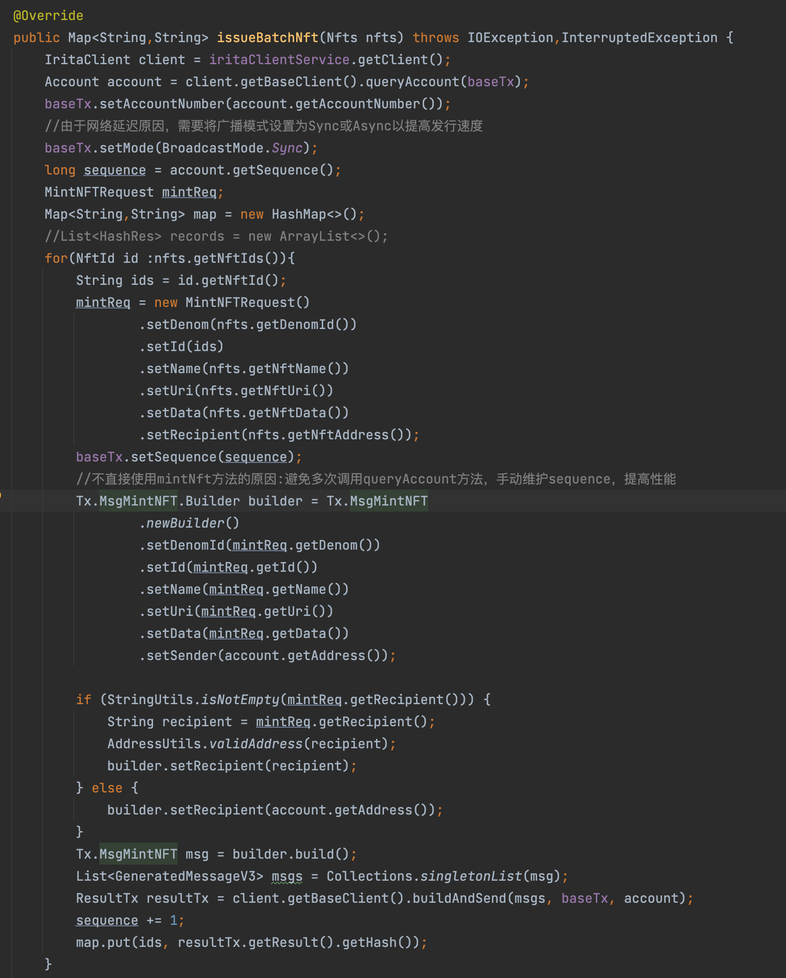 [SDK]: 批量发行nft的时候sdk没有报错,但是在文昌链浏览器中显示空白的失败 · Issue #69 · bianjieai/opb-faq · GitHub
