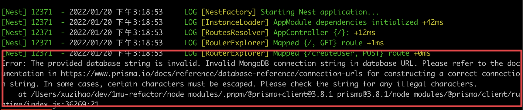 Invalid Mongodb Connection String In Database Url · Issue 10287 · Prismaprisma · Github