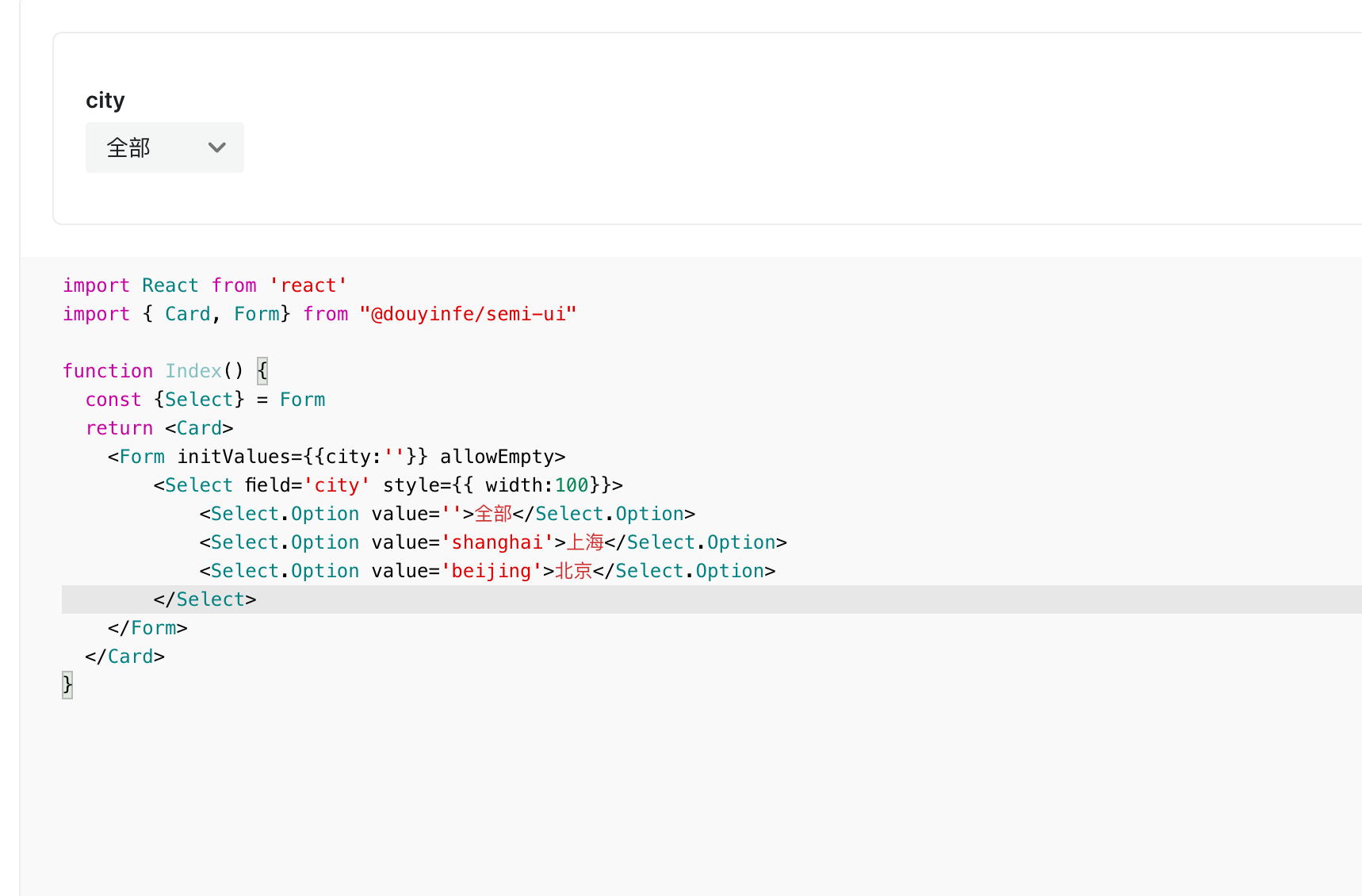 Select组件，如果Option的value为空字符串，则无法显示选中状态 · Issue #385 · DouyinFE/semi-design · GitHub