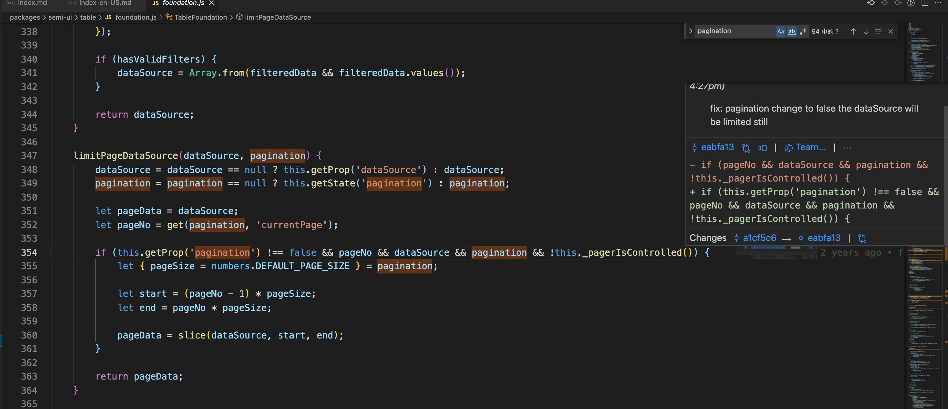 [Table] pagination 传 null 时，数据还是分页显示了 · Issue #616 · DouyinFE/semi-design · GitHub