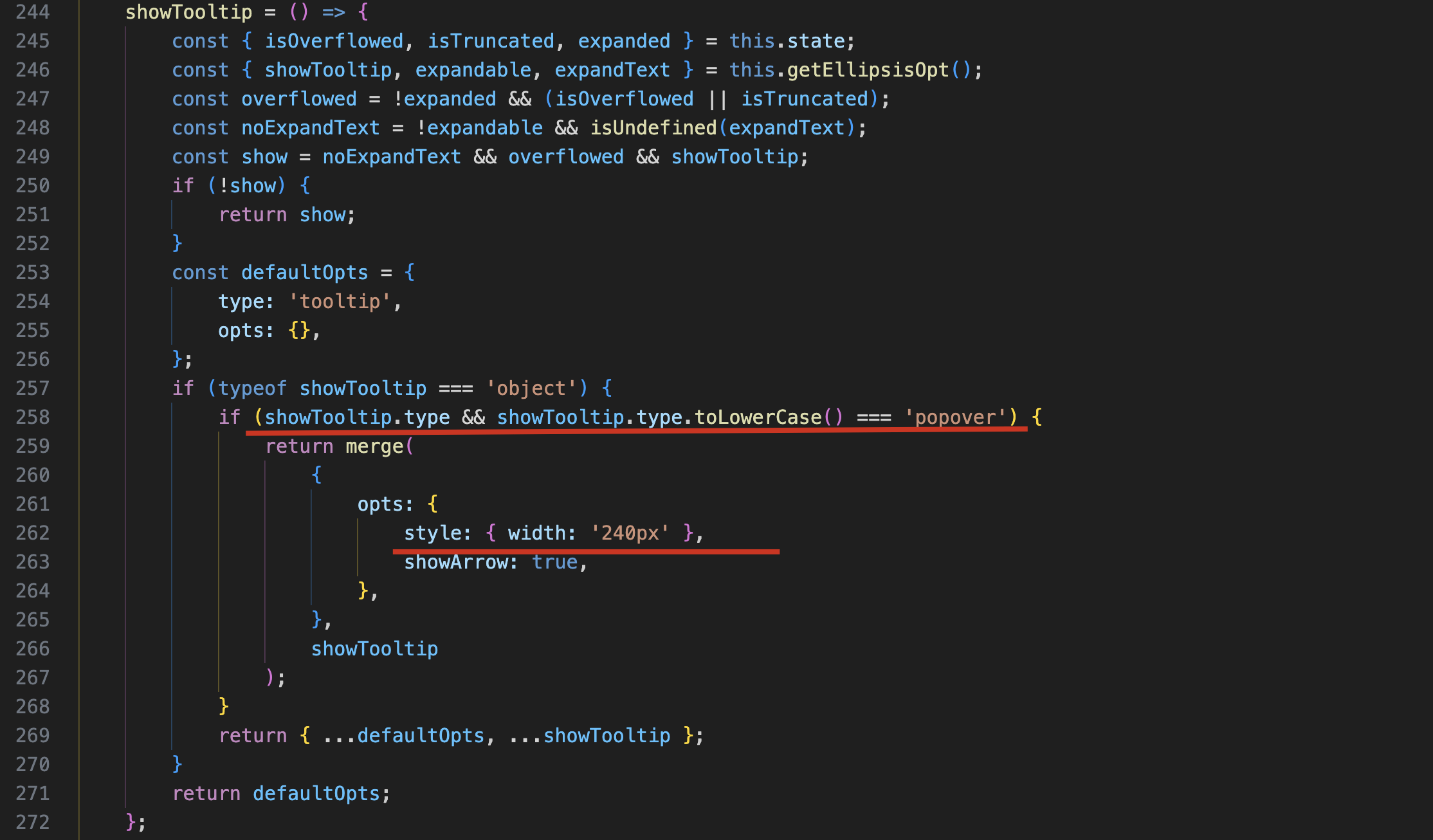 [BUG] Typography 缩略时，使用 popover type 有一个默认的 240px width，与 type 为 ...
