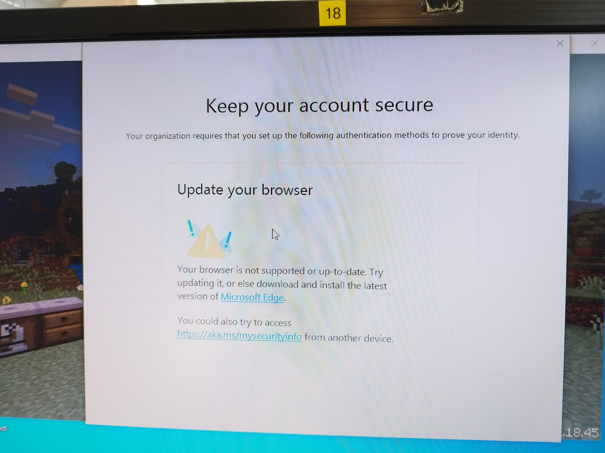 Azure Sign in Error With Unhelpful Message At Minecraft Education Azure Sign in Error With Unhelpful Message At Minecraft Education