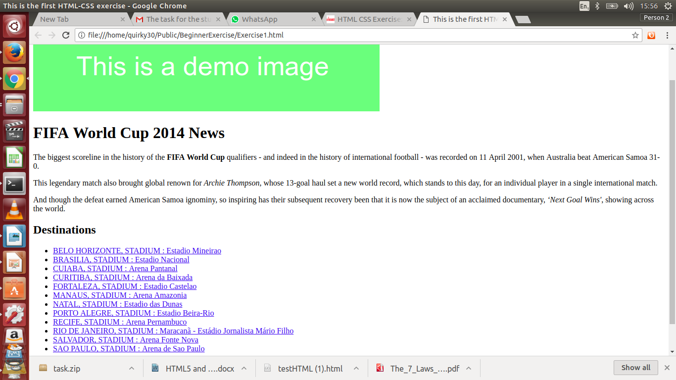Exercise1 · Issue #1 · Quirky30DevFest/Beginner_Exercises · GitHub