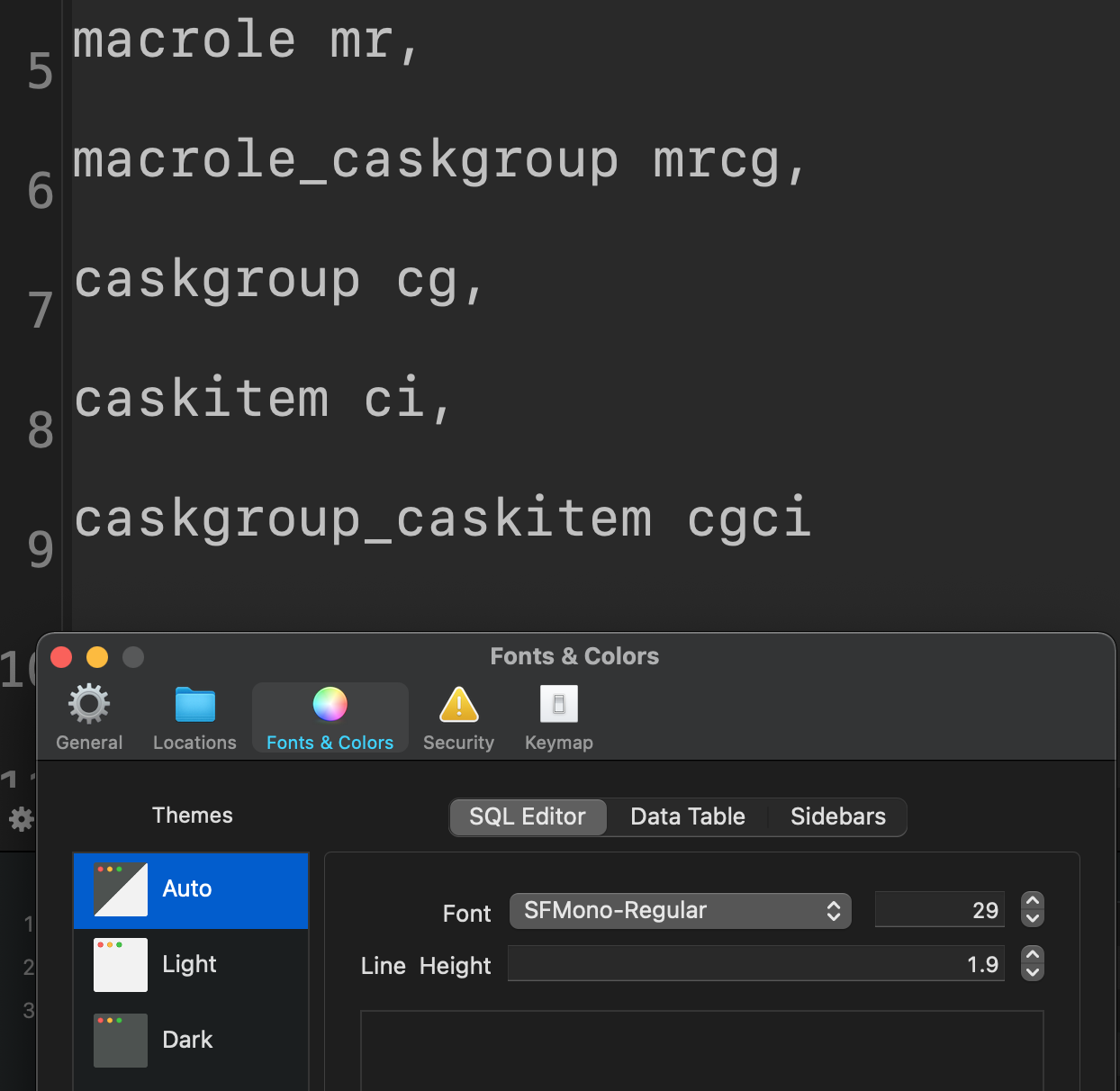 Vert alignment issue of sidebar and SQL w/large font sizes/height · Issue #2827 · TablePlus ...
