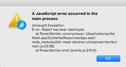 PowerMonitor exception on MacOS on sleep or screensaver · Issue #219 · jitsi/jitsi-meet-electron ...