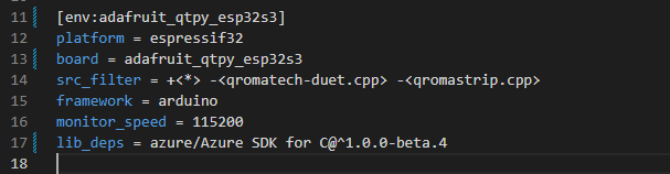 library manager install for Azure SDK for C adds backwards ...