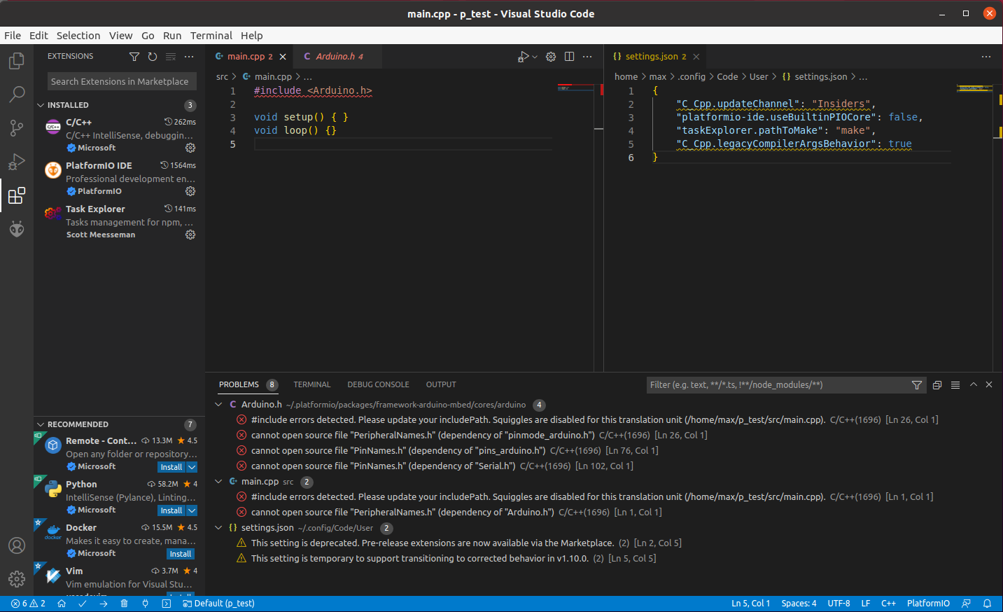 in compilerArgs doesn't work on Linux/Mac with 1.10.5 (Intellisense breaks) · Issue #9434 ...