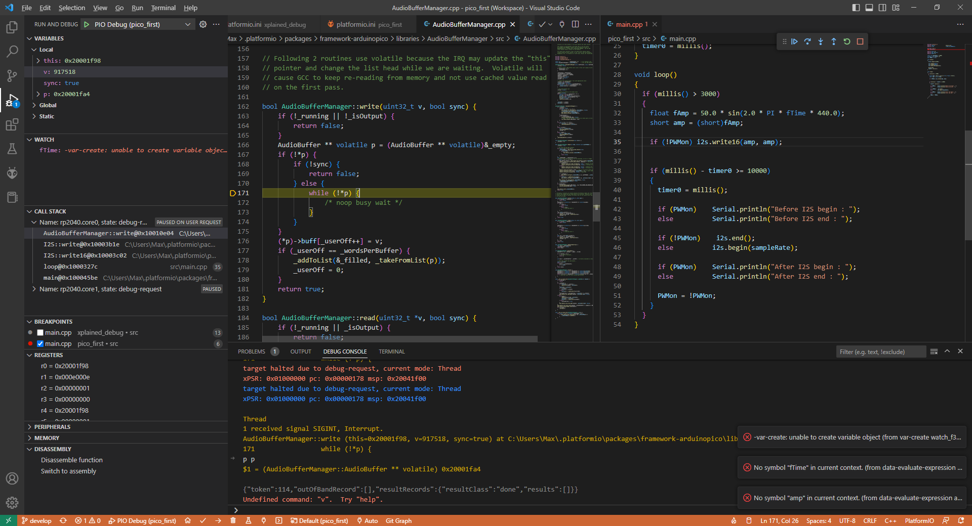 Repeatedly Startingending I2s Crashes · Issue 1162 · Earlephilhowerarduino Pico · Github