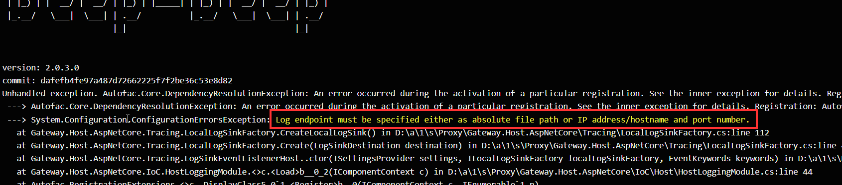 Configuration of the local logs to fluentd remote endpoint doesn't accept syntax hostname:port ...