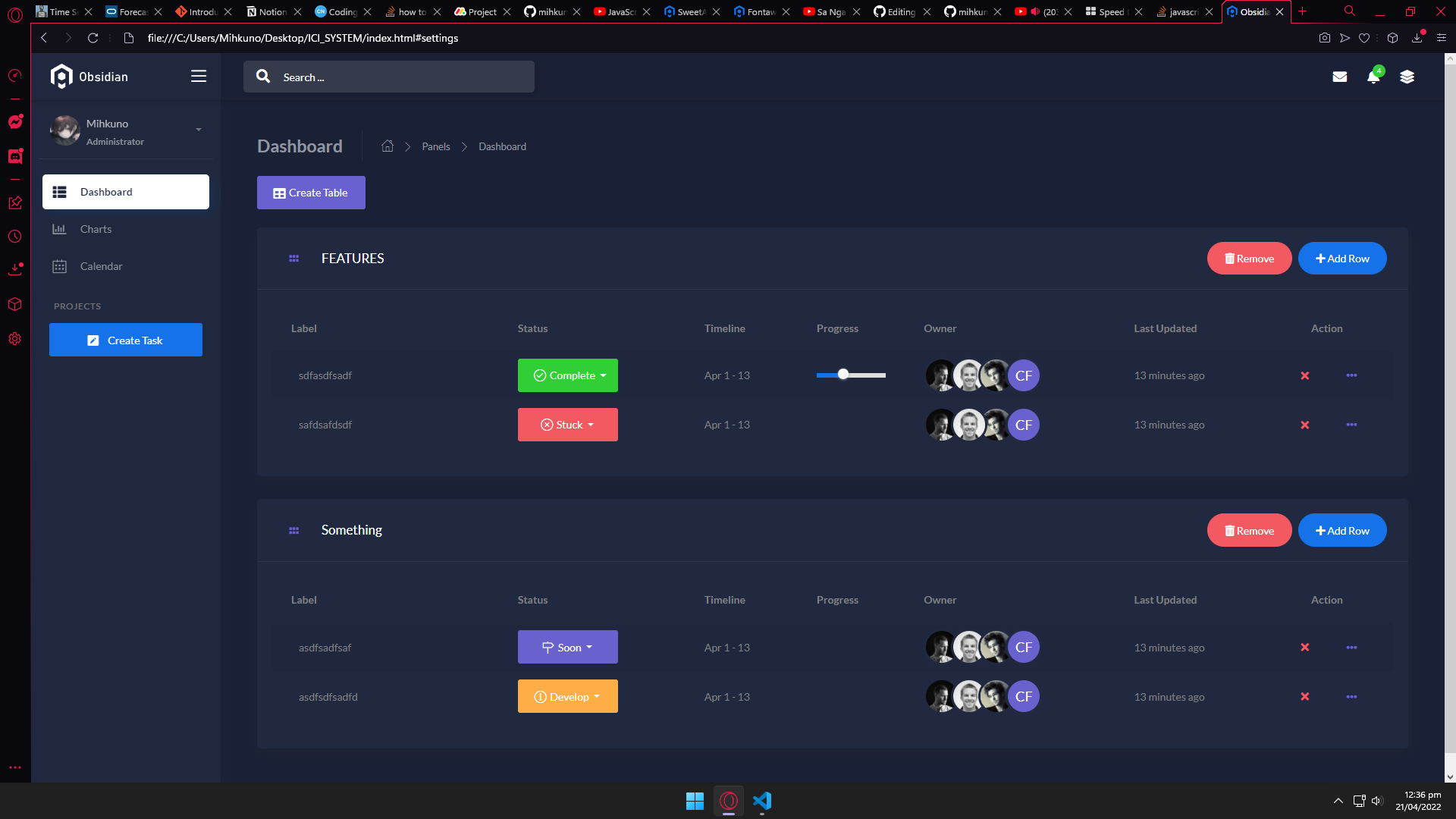 GitHub - mihkuno/OBSIDIAN: ICI Project Management System using ...