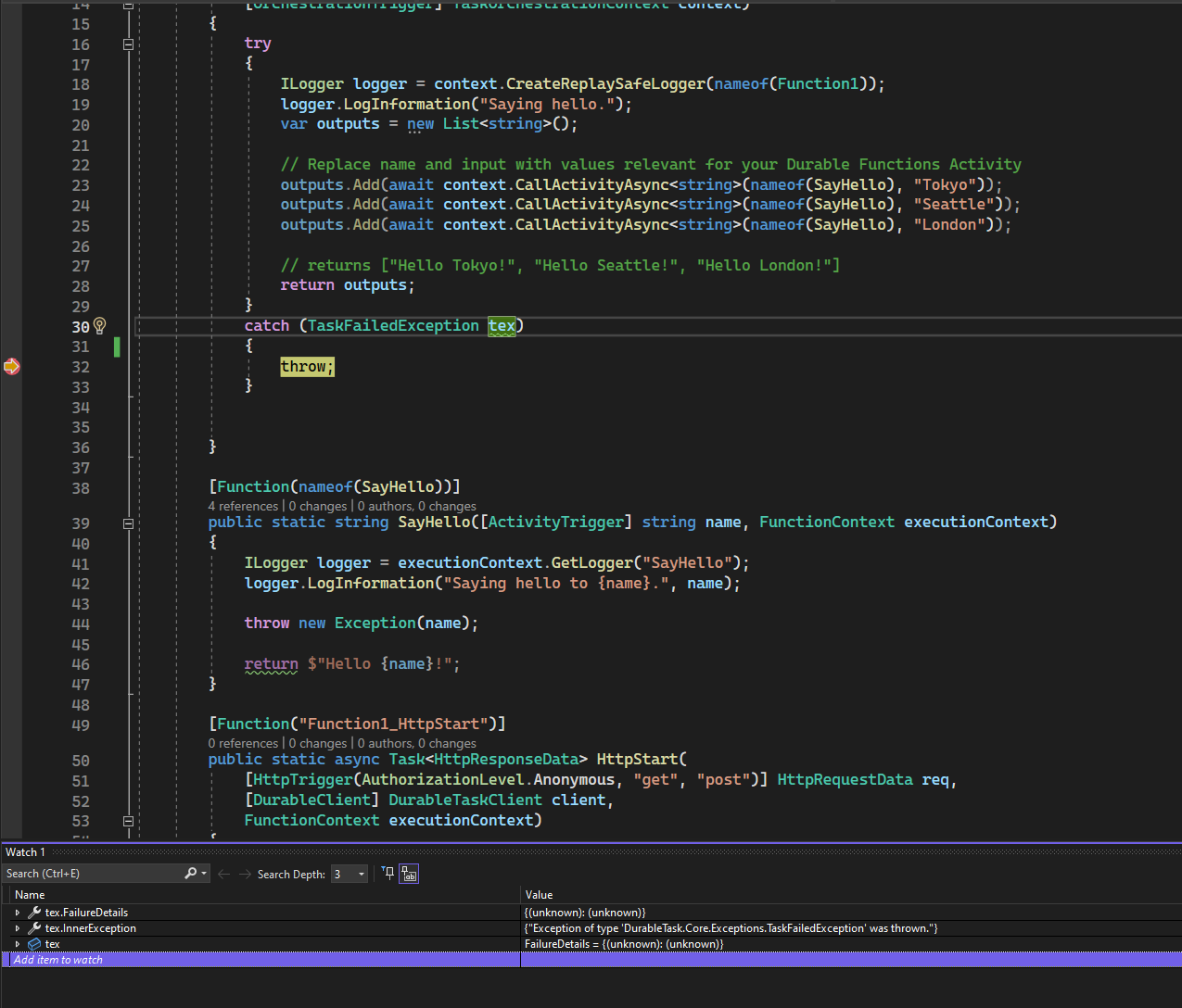 Exception is not propagated to parent orchestration as expected · Issue #161 · microsoft ...