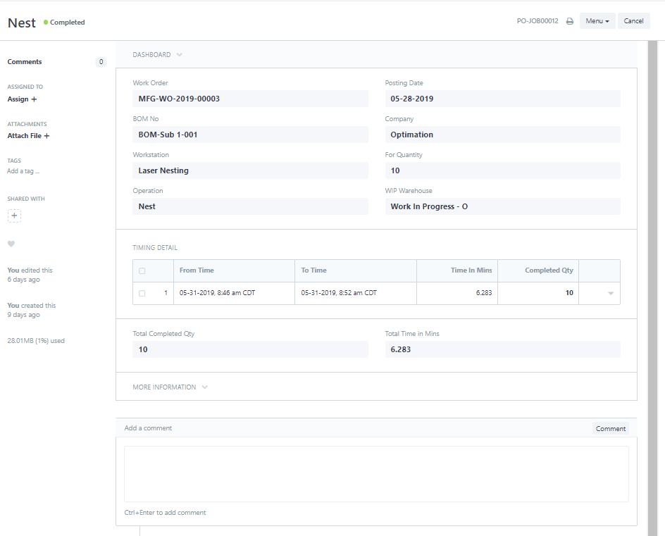Unable to determine item related to a Job Card in multi-level BOM work order. · Issue #17872 ...