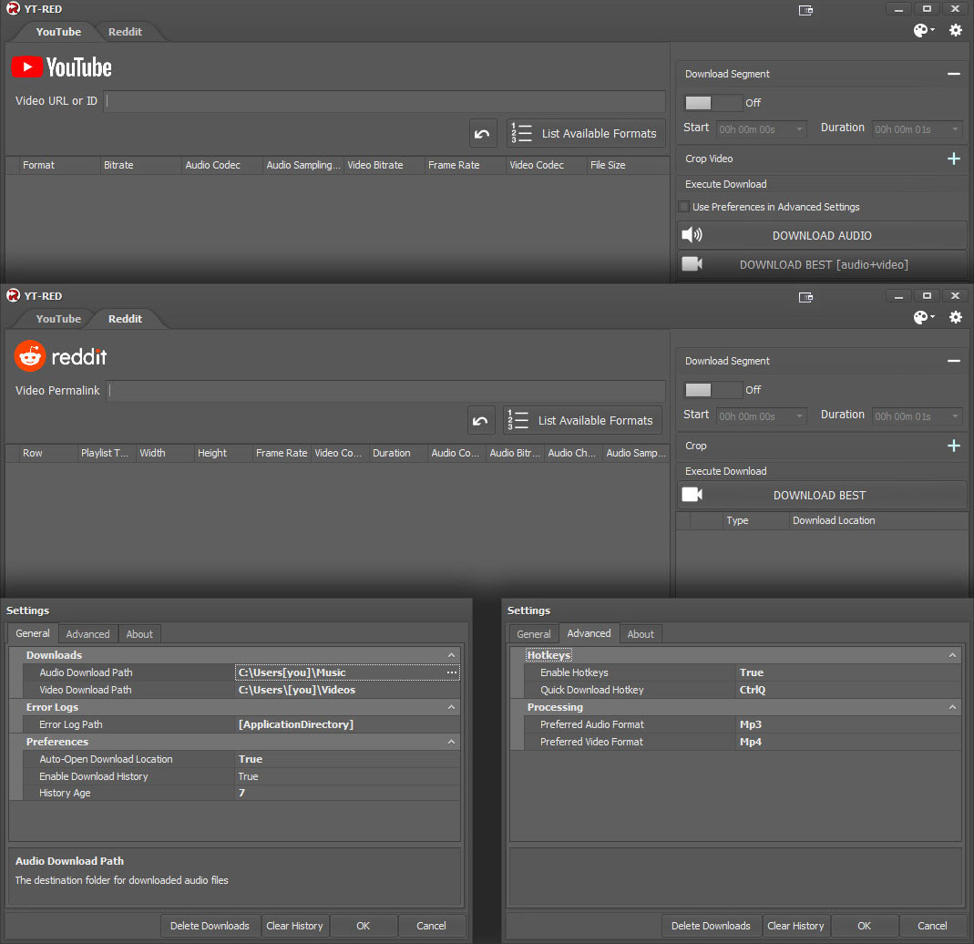 GitHub - adanvdo/YT-RED-UI: Windows .NET Framework GUI Application for ...