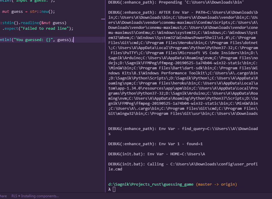 Rls Stuck At Installing Components Vs Code · Issue 663 · Rust Langvscode Rust · Github