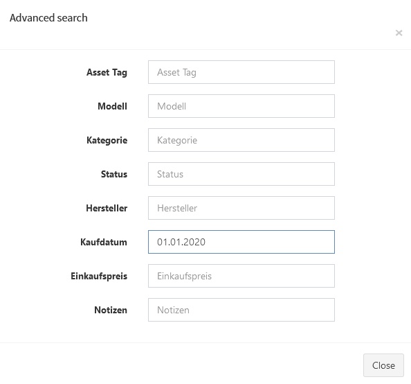 Advanced Search - Purchase Date -> no return · Issue #9077 · snipe/snipe-it · GitHub