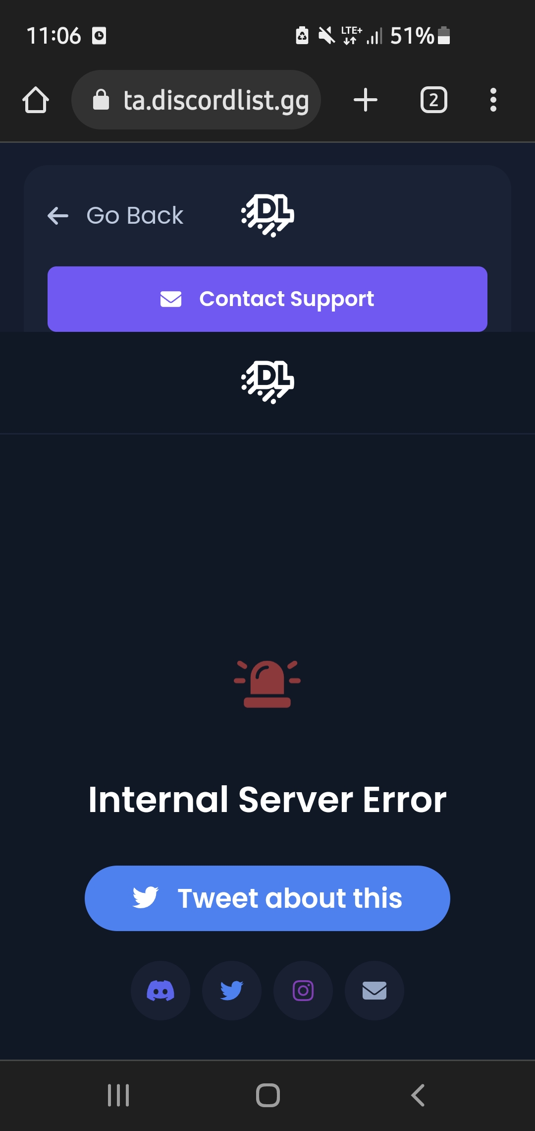 [ui] Error page 500 double navbar issue · Issue #226 · discordlist-gg/beta-issues · GitHub