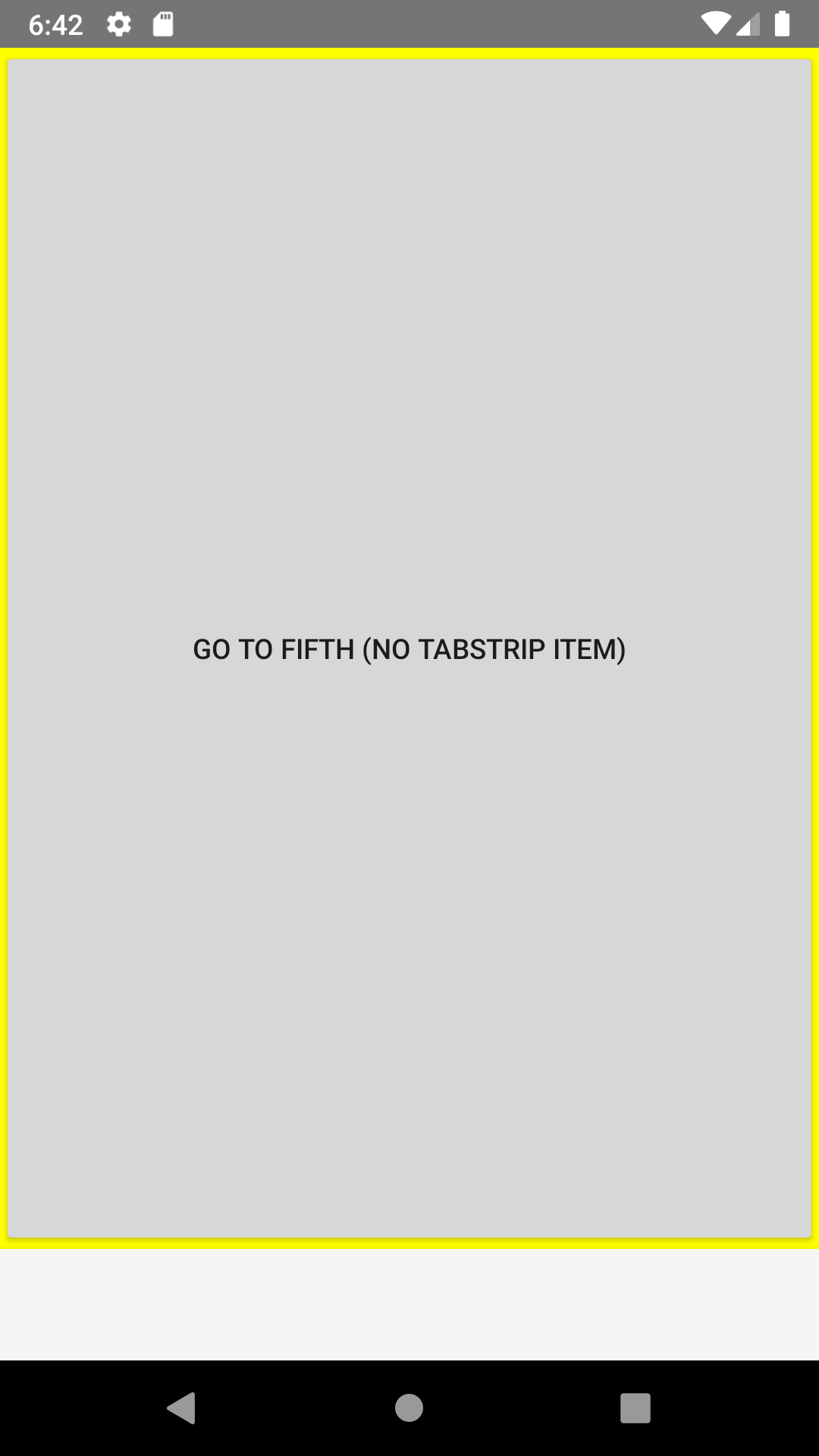 [BottomNavigation] Renders bottom empty space if tabstrip is not defined · Issue #7471 ...