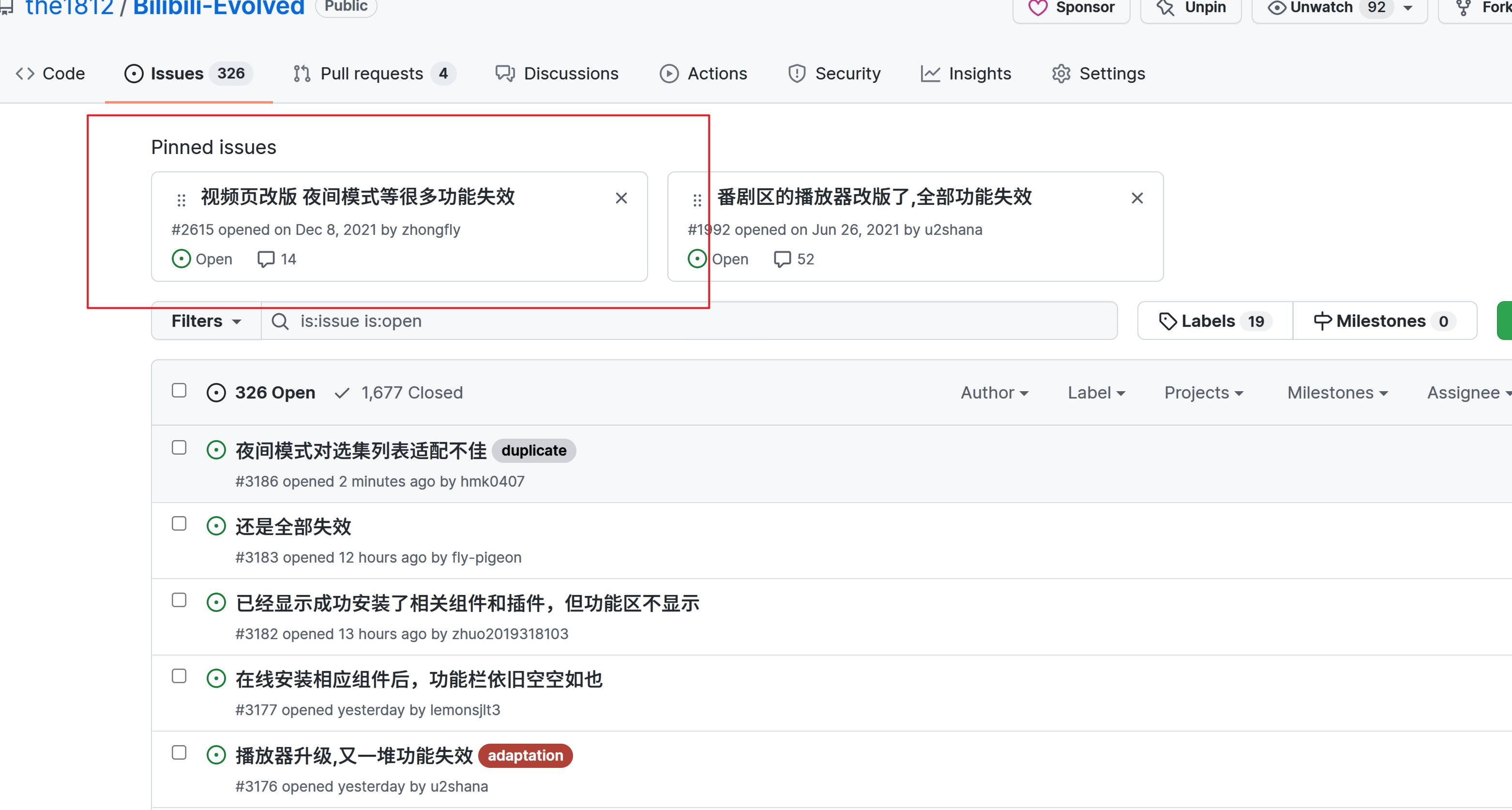 夜间模式对选集列表适配不佳 · Issue #3186 · the1812/Bilibili-Evolved · GitHub