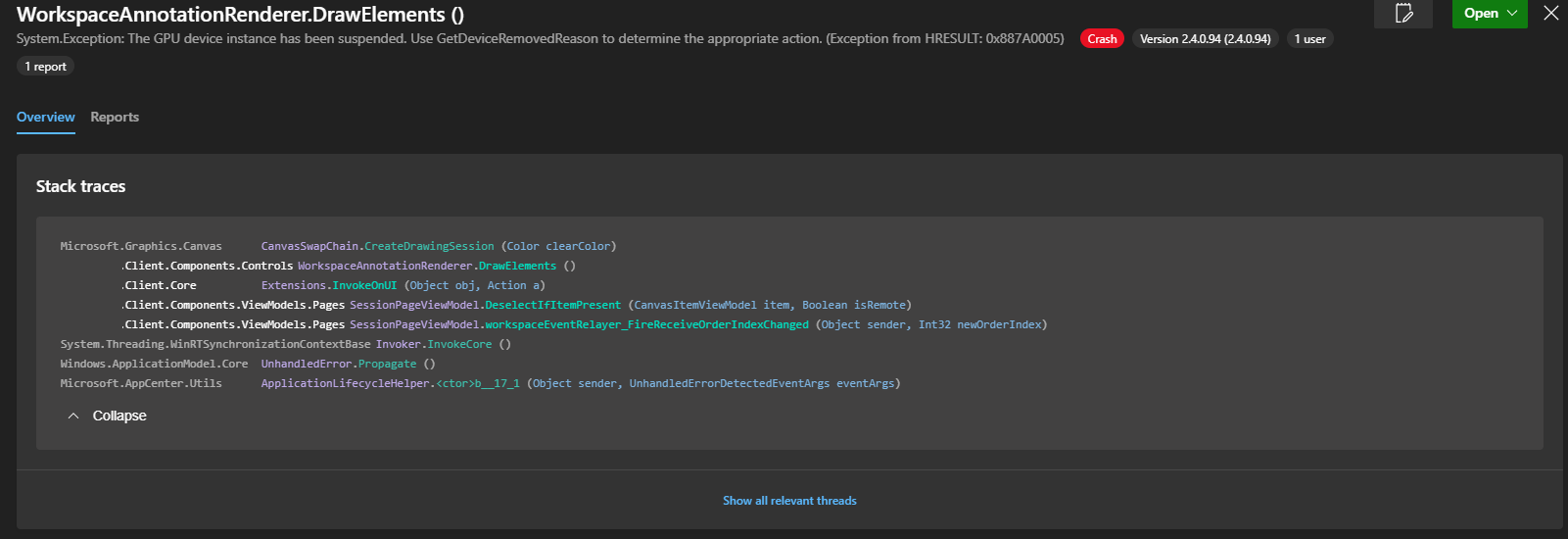 GPU Device Suspended (0x887A0005 - DXGI_ERROR_DEVICE_REMOVED) even with DeviceLost handling ...