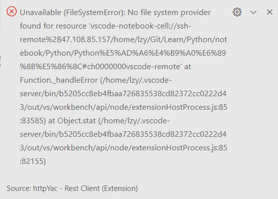 Python notebook show httpyac error · Issue #106 · AnWeber/vscode-httpyac · GitHub