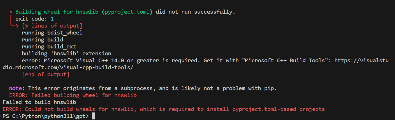 chromadb fails to install on windows 10 and python 3.9 · Issue #189 · chroma-core/chroma · GitHub