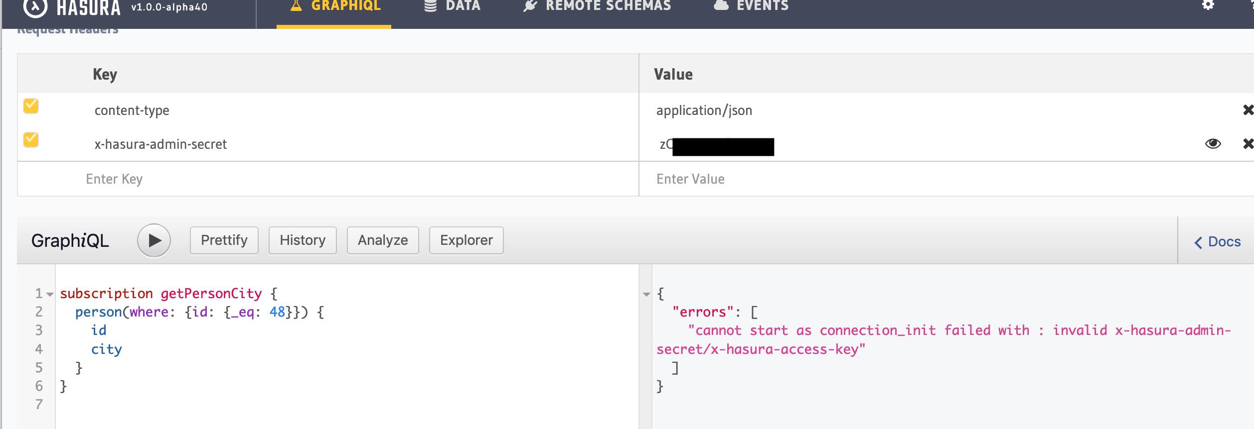 subscription on graphiql not working anymore · Issue #1843 · hasura/graphql-engine · GitHub