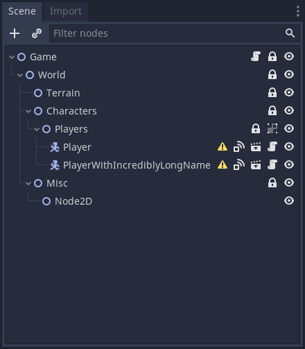 Make it possible to toggle icon visibility in the Scene dock to ...