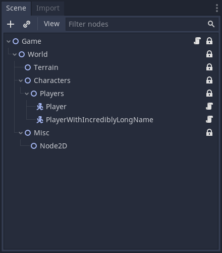 Make it possible to toggle icon visibility in the Scene dock to ...