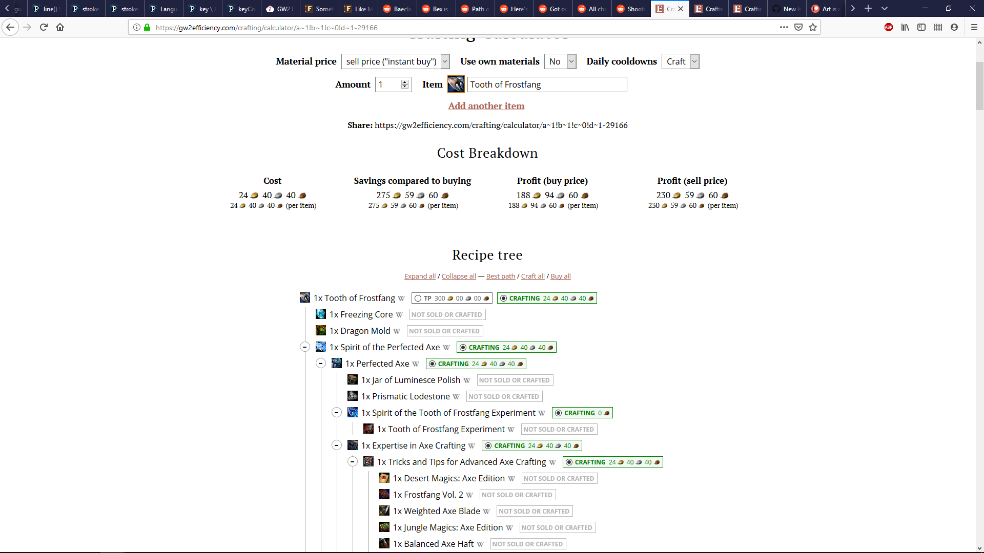 Crafting interface not recognizing craftable items · Issue #1173 · gw2efficiency/issues · GitHub