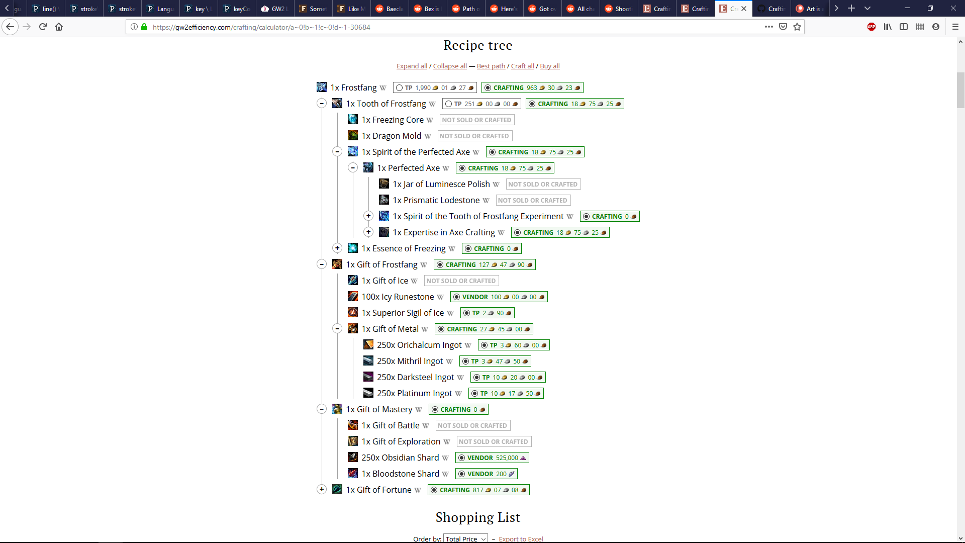 Crafting interface not recognizing craftable items · Issue #1173 · gw2efficiency/issues · GitHub