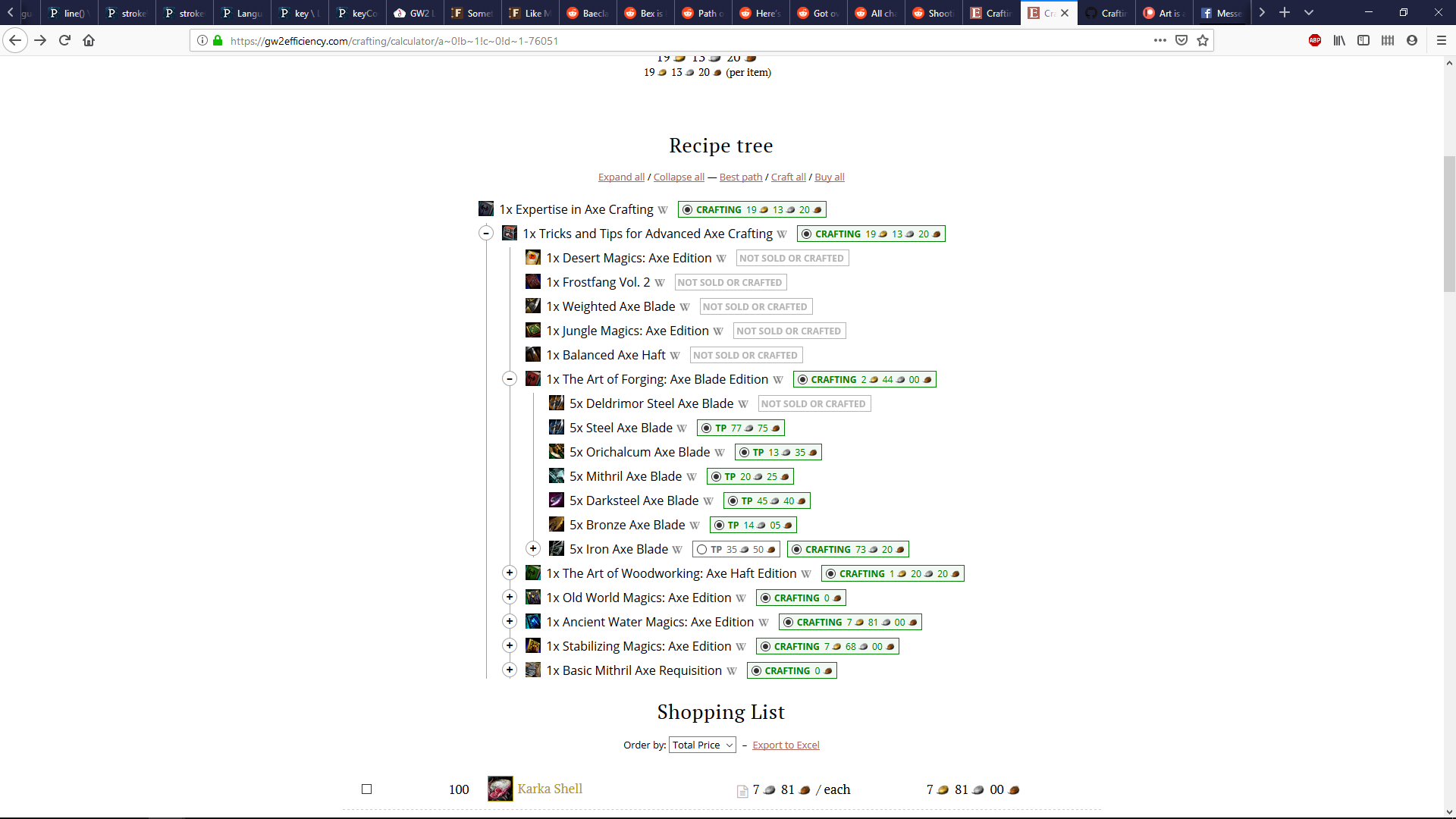 Crafting interface not recognizing craftable items · Issue #1173 · gw2efficiency/issues · GitHub