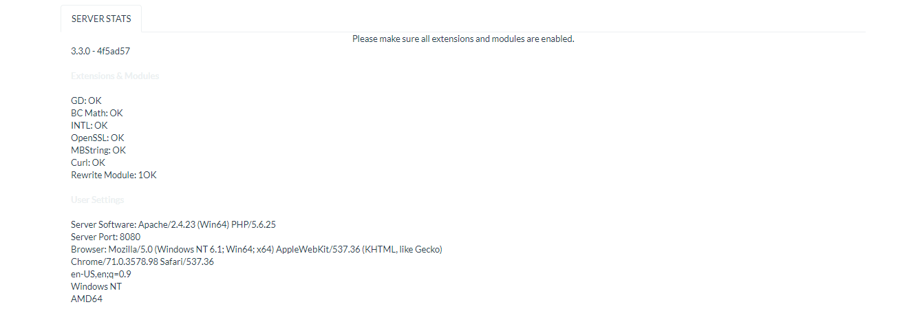 Tab for installation statistics in Config · Issue #2359 · opensourcepos/opensourcepos · GitHub