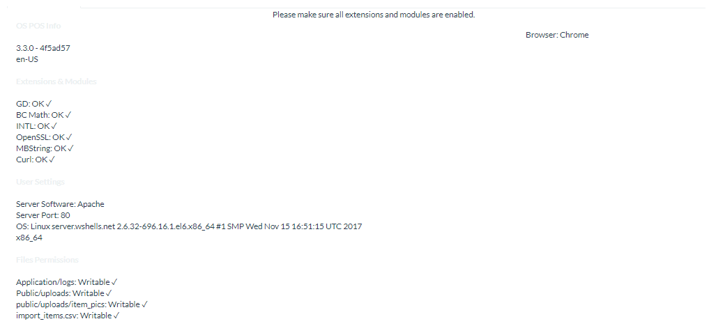 Tab for installation statistics in Config · Issue #2359 · opensourcepos/opensourcepos · GitHub