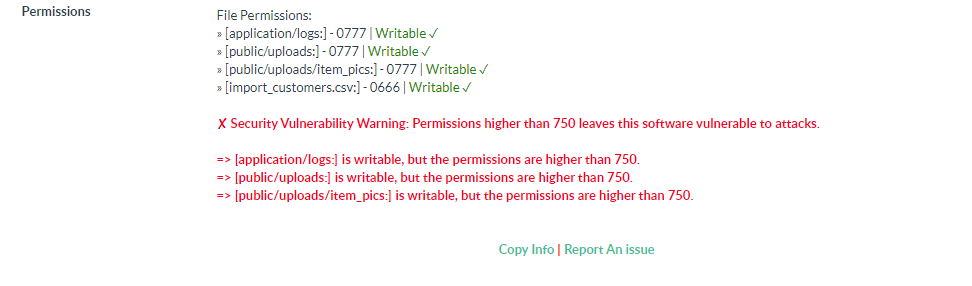 Default permissions on logs directory · Issue #2733 · opensourcepos/opensourcepos · GitHub
