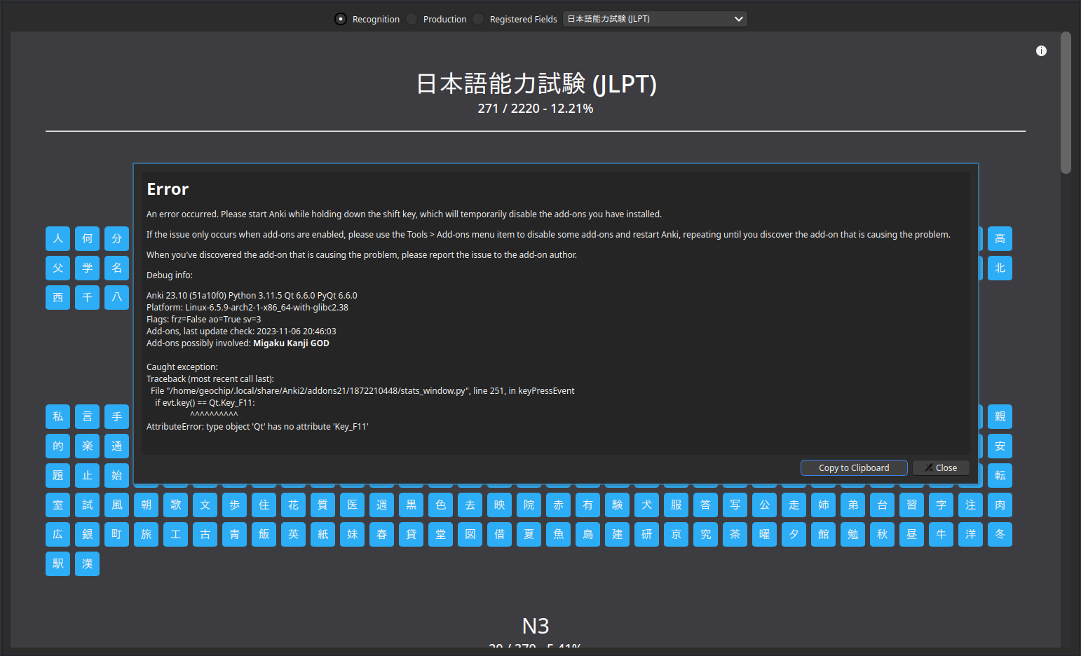 [BUG] Error when pressing any key on a keyboard in stats window · Issue #203 · migaku-official ...