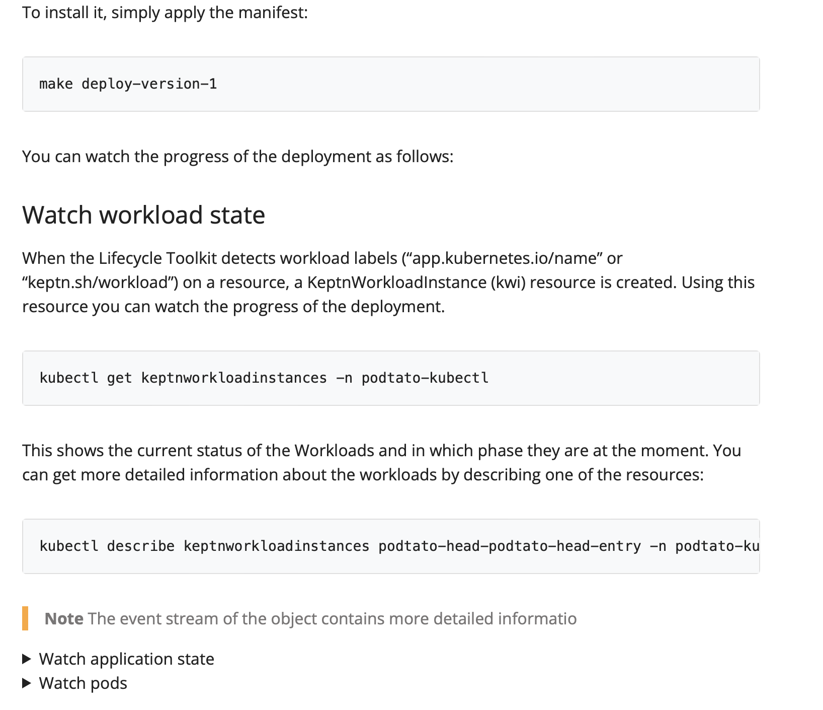 [DOCS] Getting Started Guide Ends abruptly · Issue #1247 · keptn/lifecycle-toolkit · GitHub