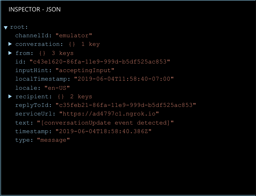 [Bot Inspector] Collapsible JSON · Issue #1566 · microsoft/BotFramework-Emulator · GitHub