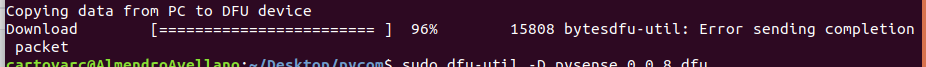 Pysense Firmware Update Errors Out At 96 With Byteserror Completion Packet · Issue 269 · Pycom