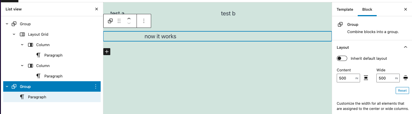 Layout Grid does not respect Group constraints · Issue #249 · Automattic/block-experiments · GitHub