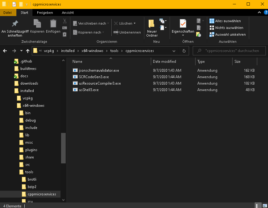 Error while trying to run a project generation with CppMicroServices, Qt and usResourceCompiler ...