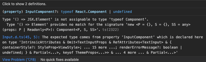 Element type is invalid when using FC Component in inputComponent of · Issue #3029 · react ...